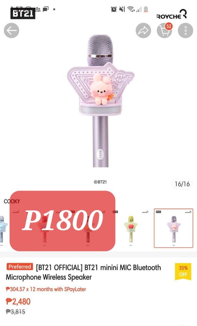 BT21 MC BLUETOOTH MICROPHONE WIRELESS SPEAKER, Hobbies & Toys, Memorabilia & Collectibles, K ...