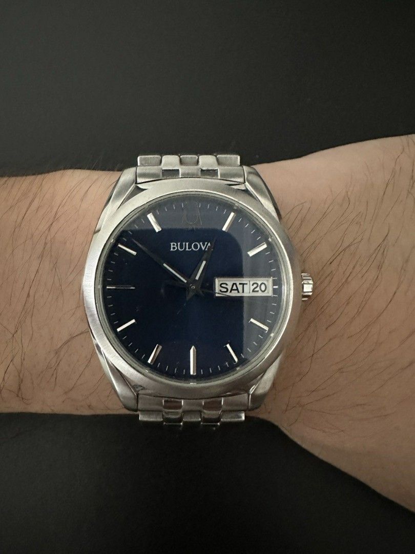 Bulova Blue Dial Day Date Watch Model: 98C129 Movement: Quartz 40mm ...