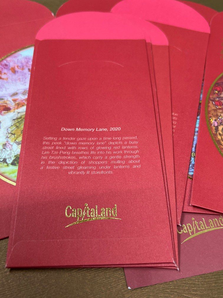 Capitaland fabric red packet 8 pcs, Hobbies & Toys, Memorabilia ...