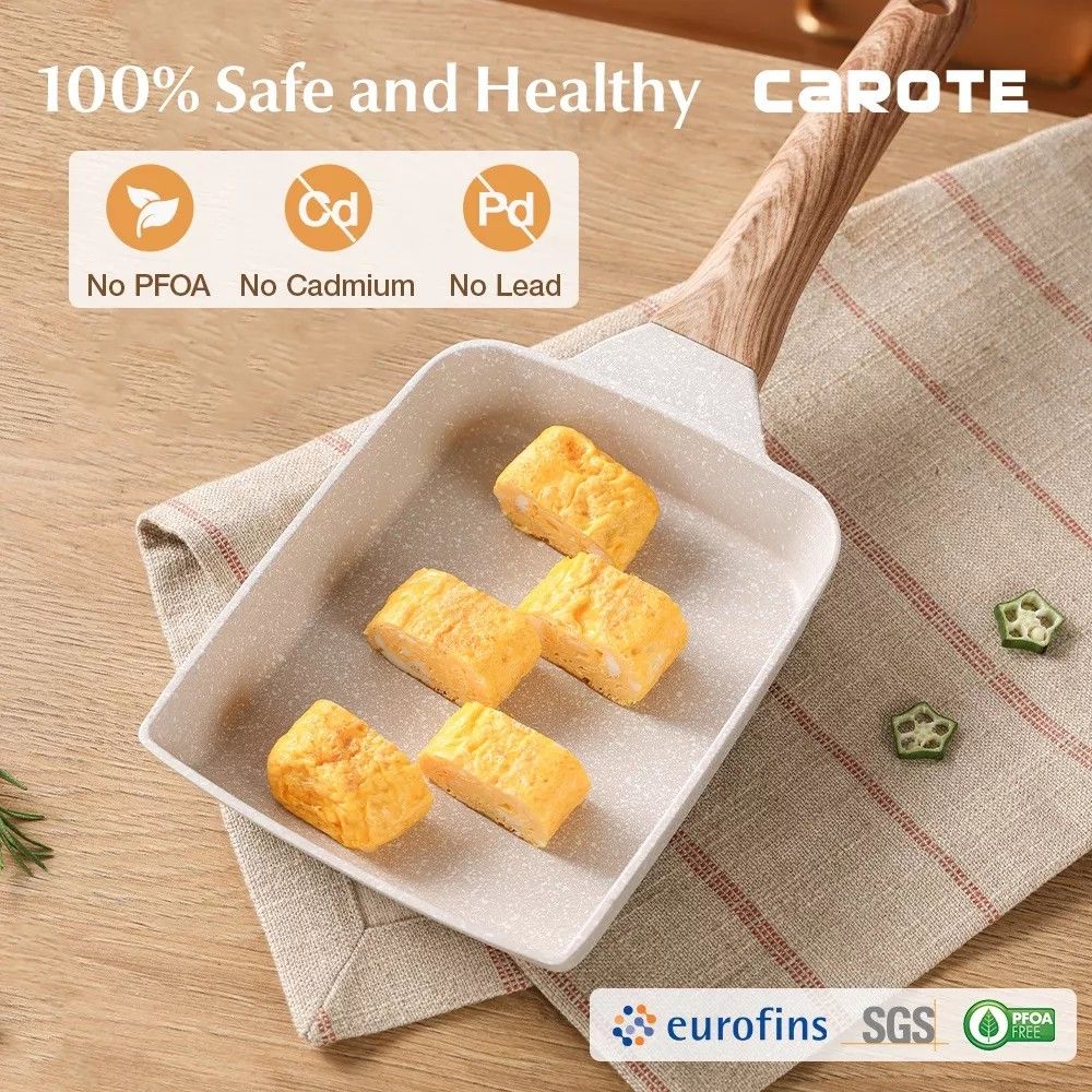 Carote Cosy Granite Non Stick Tamagoyaki Pan Japanese Style Omelette ...