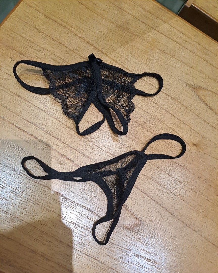 Celana dalam G string wanita hitam, Fesyen Wanita, Pakaian Wanita, Lainnya di Carousell