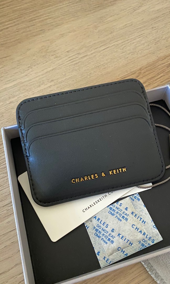 Charles & Keith Black Card Holder, Women's Fashion, Bags & Wallets ...