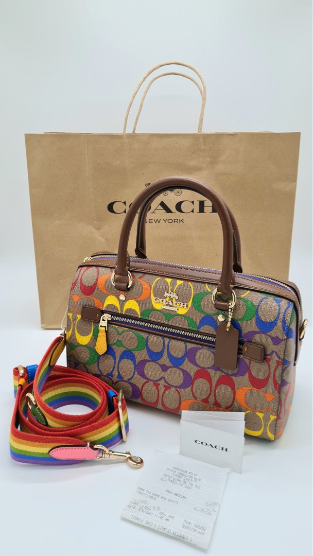 Coach Rowan Rainbow Satchel BNWTIP, Women's Fashion, Bags & Wallets ...