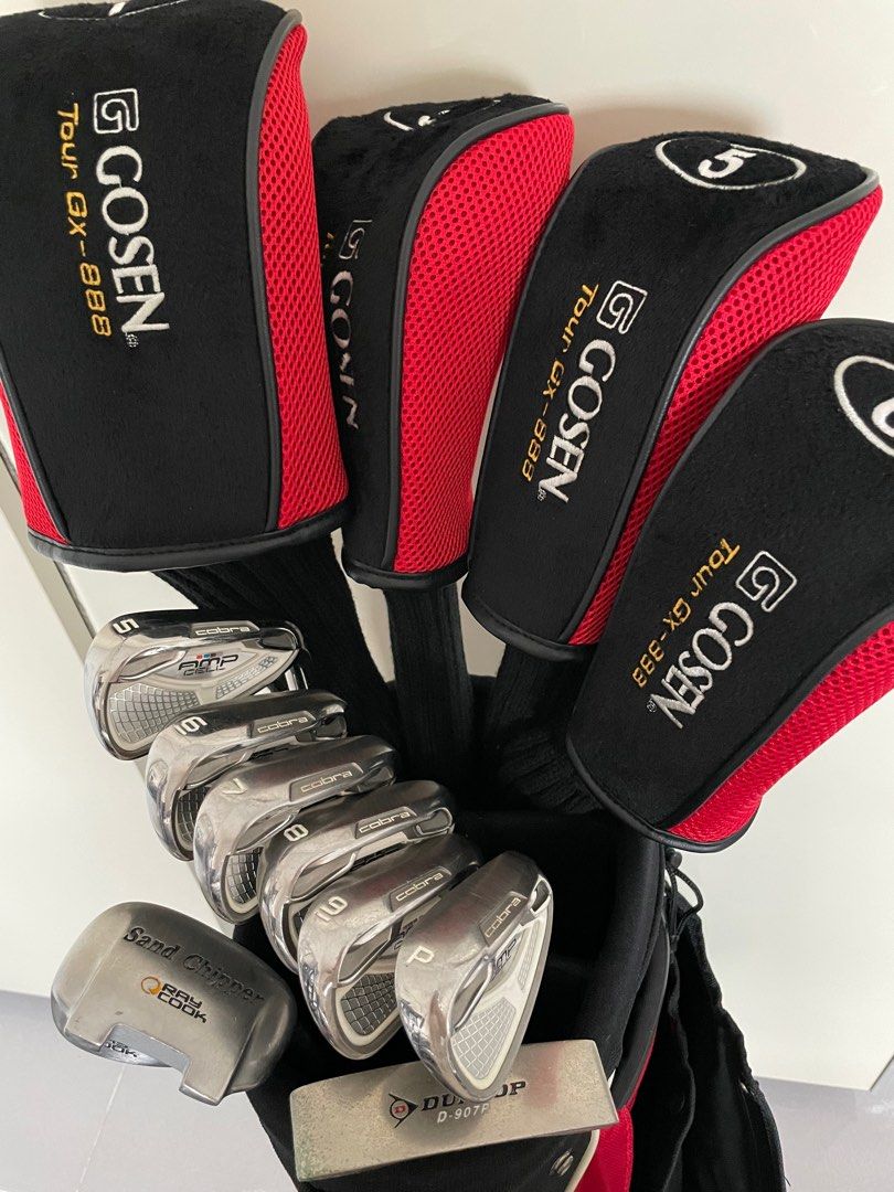 Cobra AMP Cell Iron Golf Set with Gosen Driver, Woods, Hybrid, Sports ...