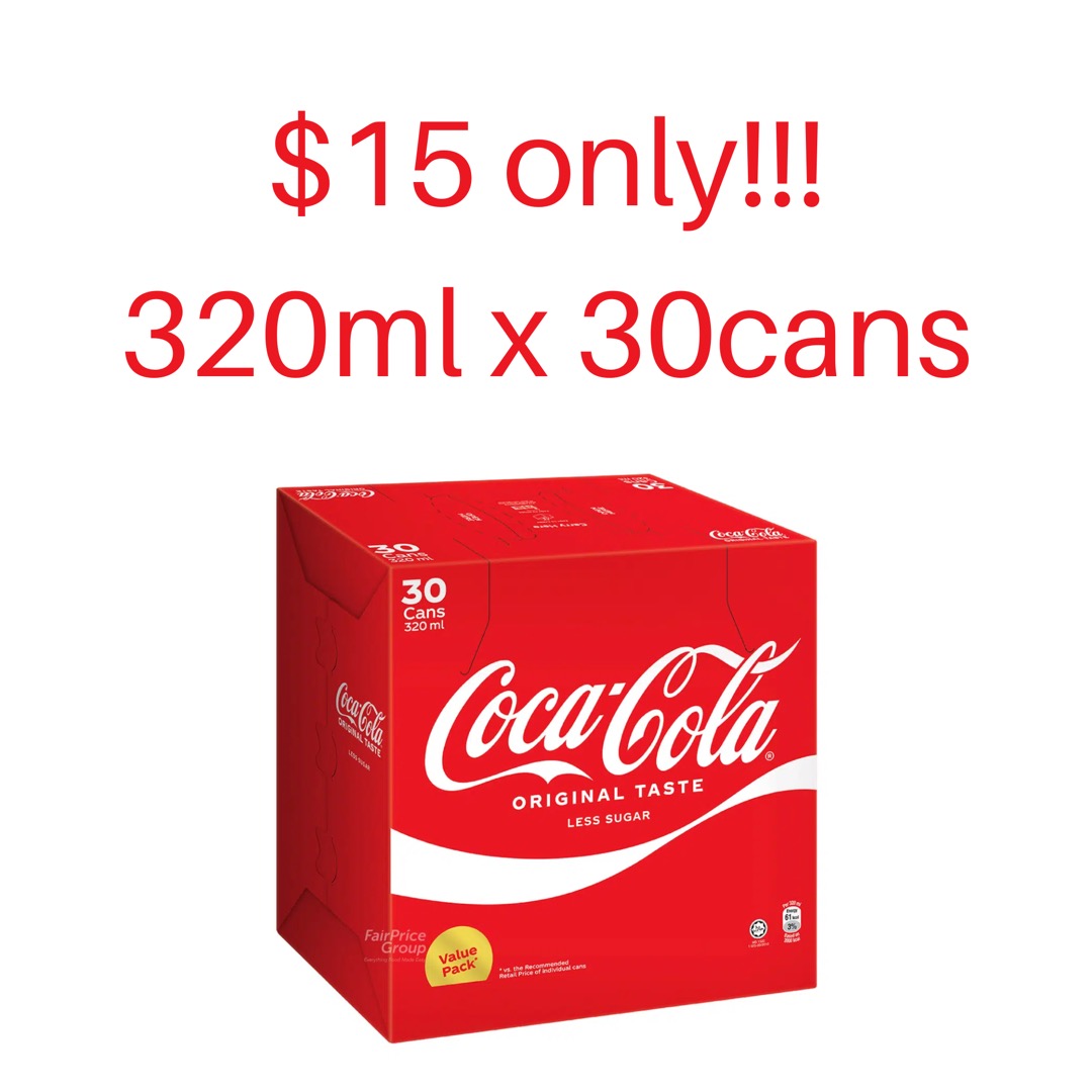 Coca Cola 320ml x 30cans, Food & Drinks, Beverages on Carousell