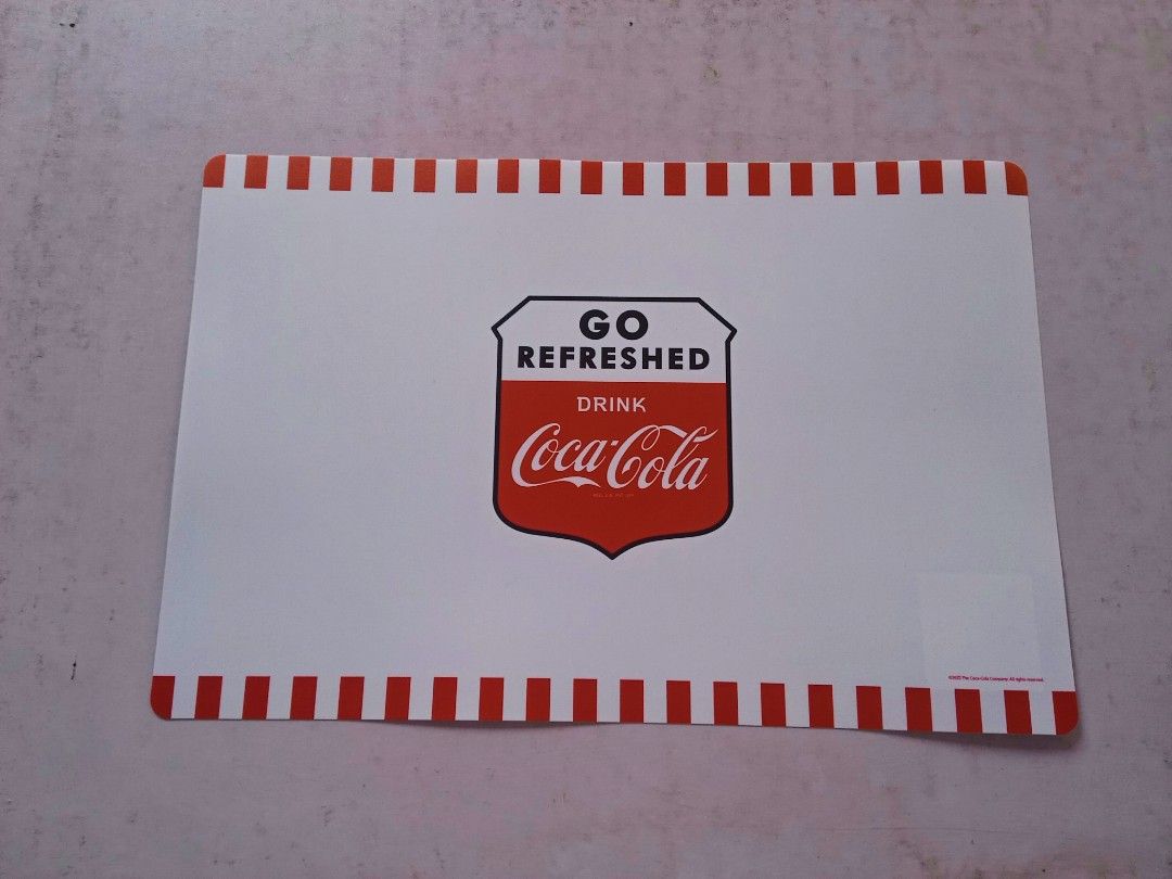 Coca-Cola Table Placemat - 'Go Refreshed - Drink Coca-Cola'., Hobbies ...