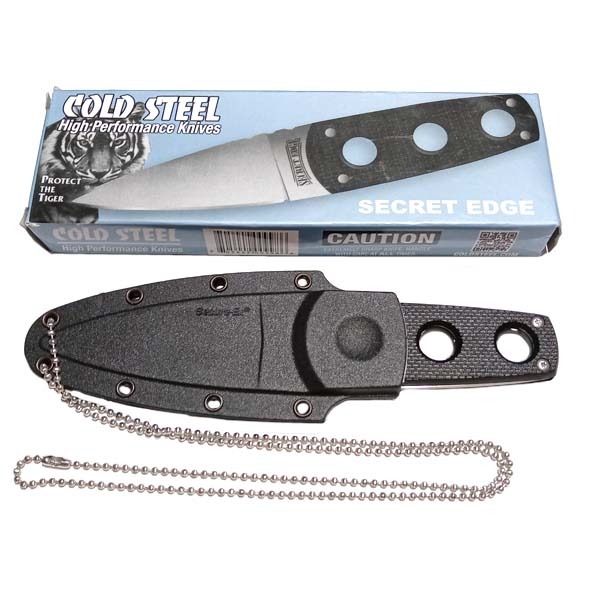 Cold Steel Secret Edge Neck Survival Hidden Defence Pocket Tool Camping ...