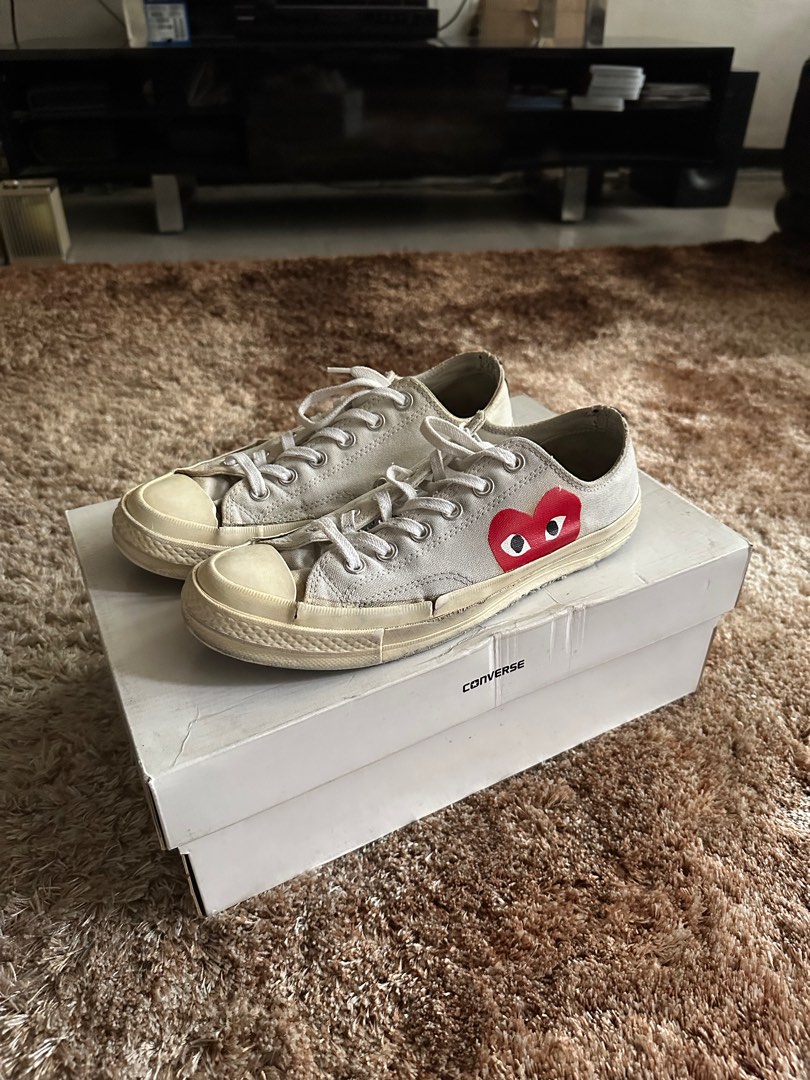 Converse x CDG “White One Heart” on Carousell