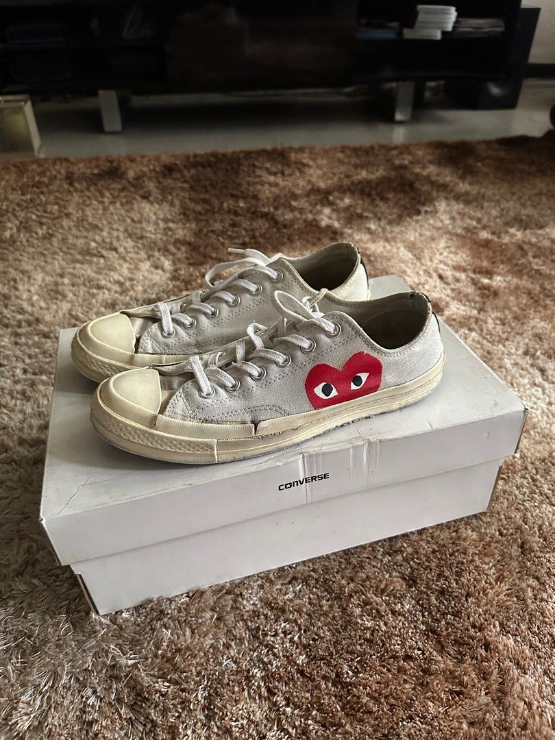 Converse x CDG “White One Heart” on Carousell
