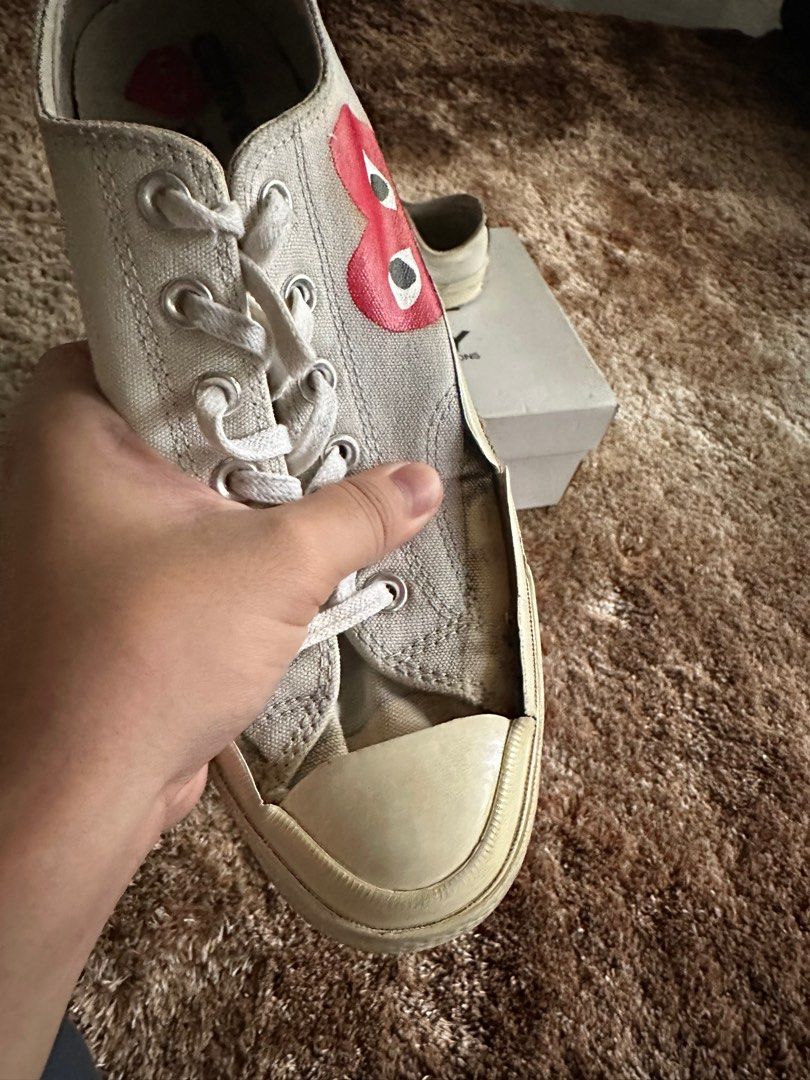 Converse x CDG “White One Heart” on Carousell