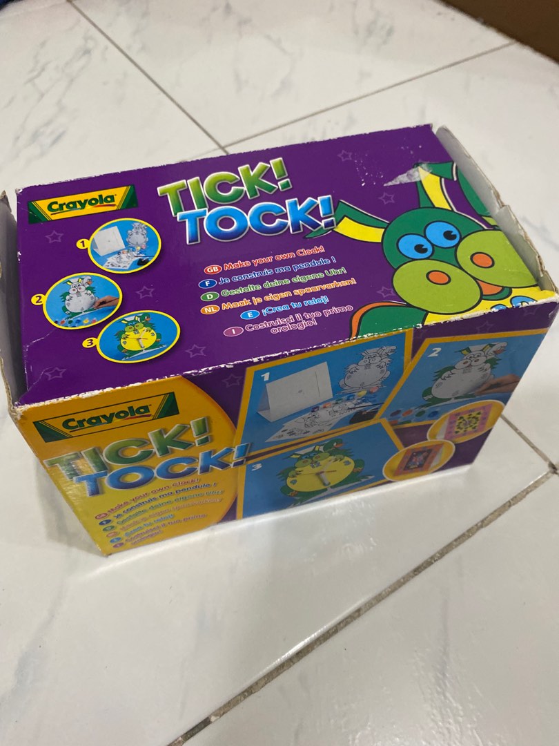 Crayola tick tock art set complete inside is sealed, Hobbies & Toys ...