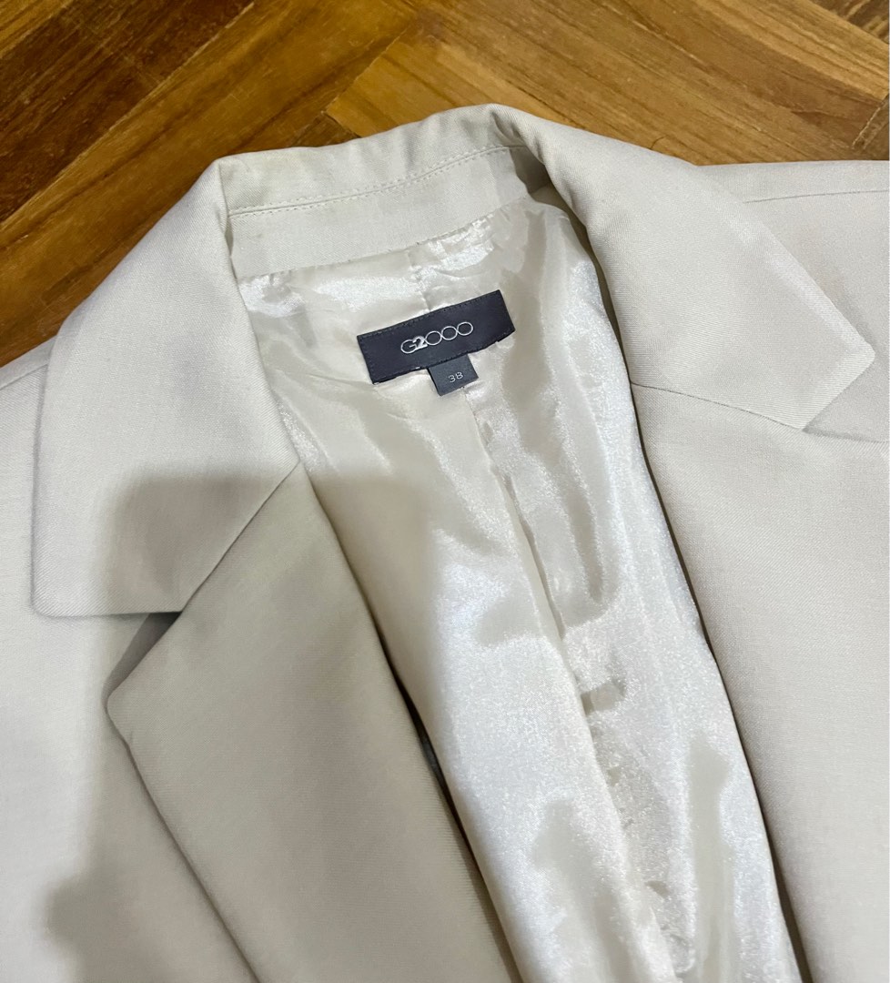 Cream G2000 slim fit blazer for work, Women's Fashion, Coats, Jackets ...
