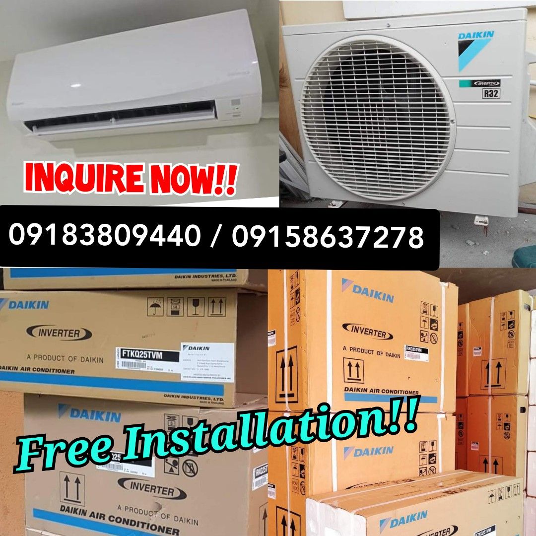DAIKIN D-SMART INVERTER SPLIT TYPE AIRCON, TV & Home Appliances, Air ...