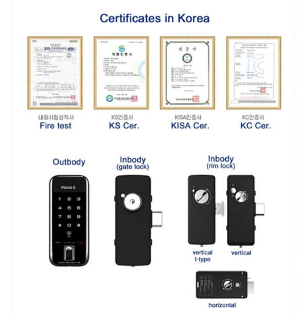Digital Lock for HDB Gate & Main Door Bundle, Furniture & Home Living ...