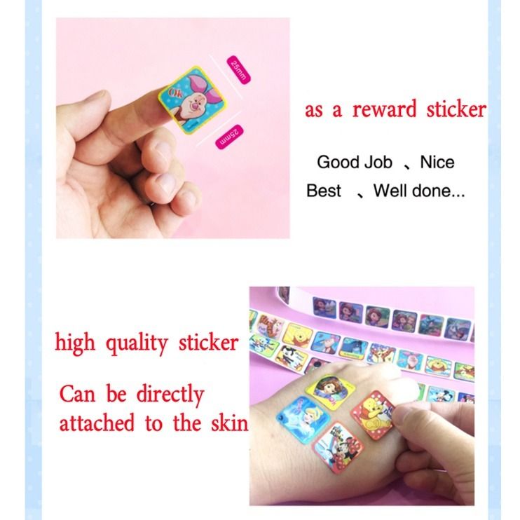 Disney Shiny Roll Roll Sticker Frozen Princess Cartoon Reward Sticker ...