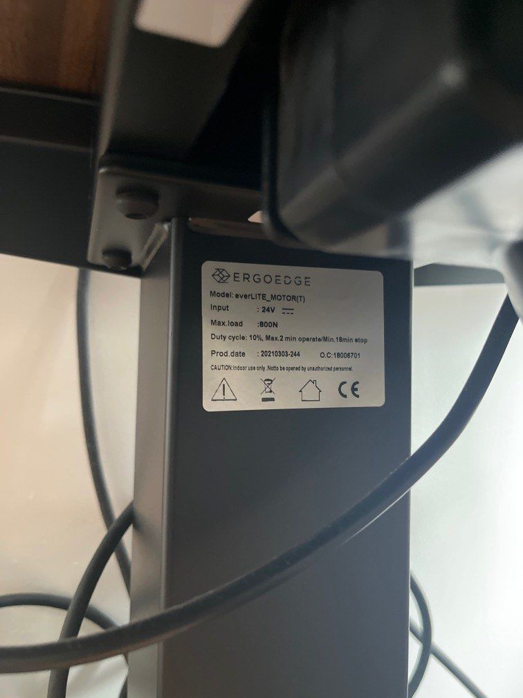 Ergotune Amp desk walnut, Furniture & Home Living, Furniture, Tables ...