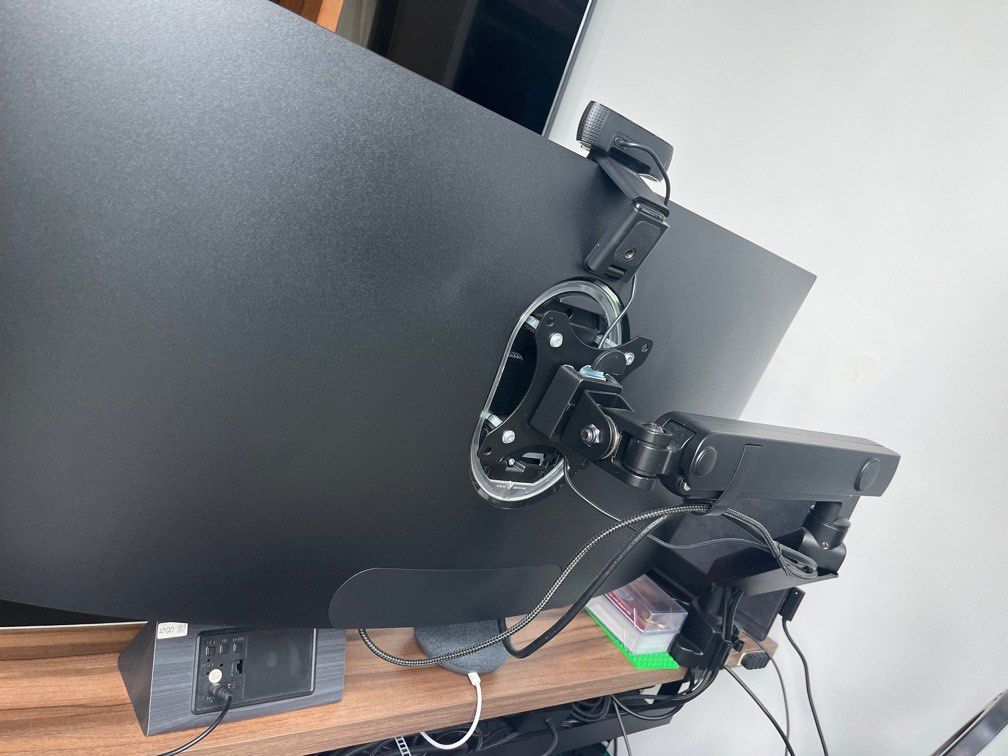 Ergotune Amp desk walnut, Furniture & Home Living, Furniture, Tables ...