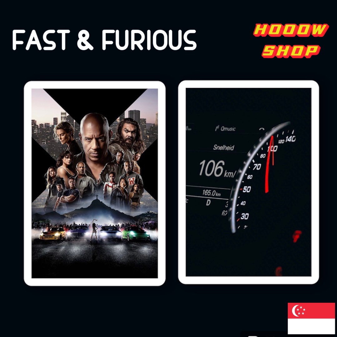 FAST & FURIOUS EZLINK CARD STICKERS CUSTOMISE/ FAST AND FURIOUS MOVIE ...