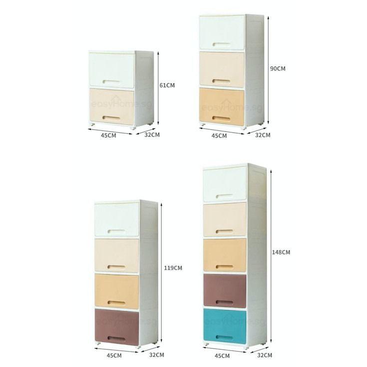 Flip Top Cabinet / Plastic Storage Box Drawer home Organizer Container ...