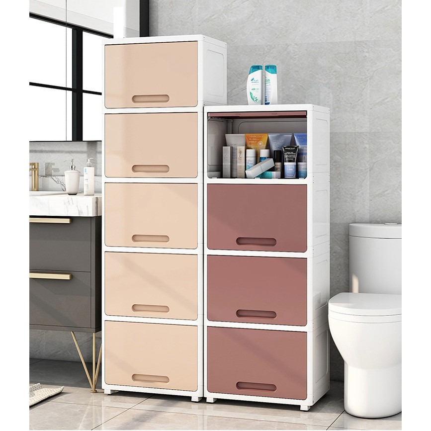 Flip Top Cabinet / Plastic Storage Box Drawer home Organizer Container ...