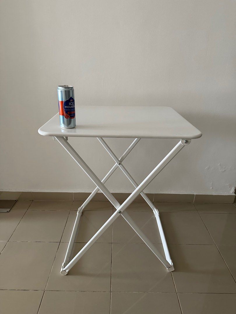 Foldable metal table, Furniture & Home Living, Furniture, Tables & Sets ...