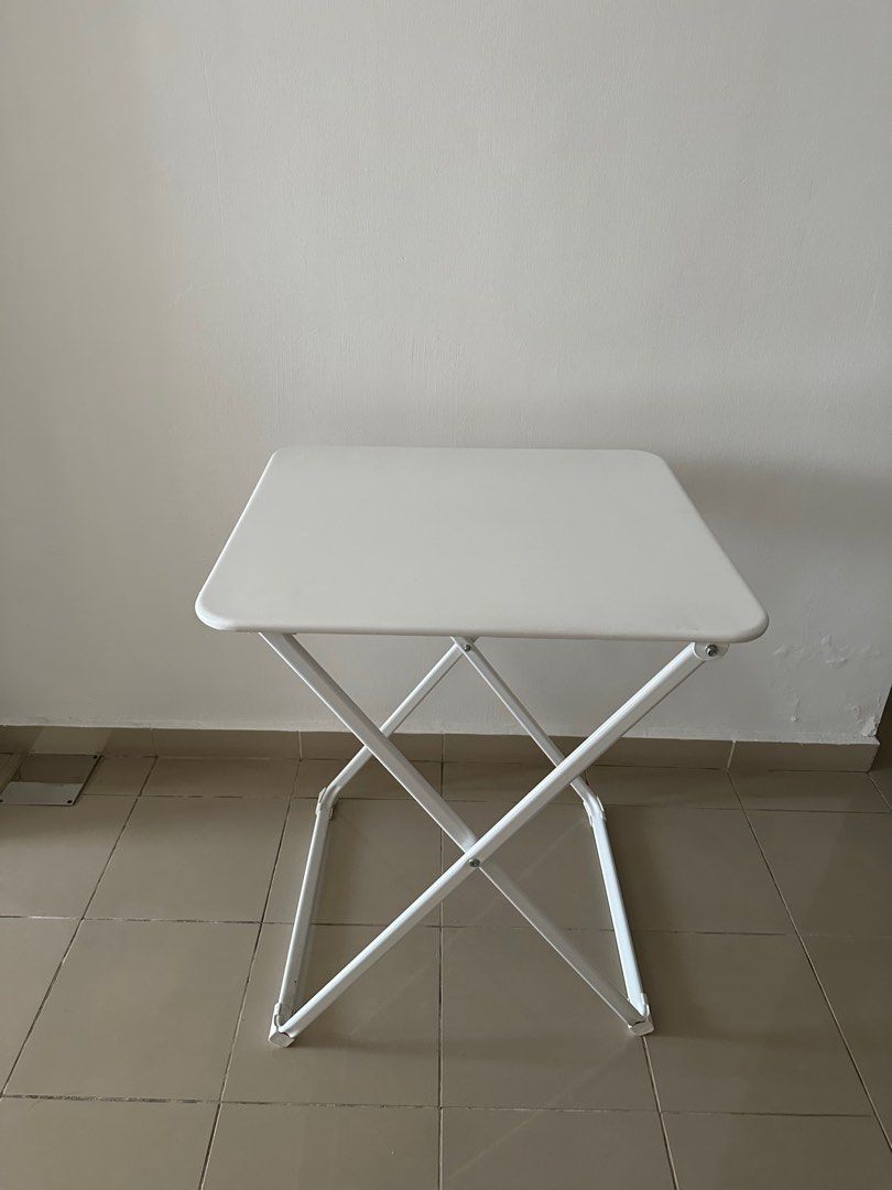 Foldable metal table, Furniture & Home Living, Furniture, Tables & Sets ...