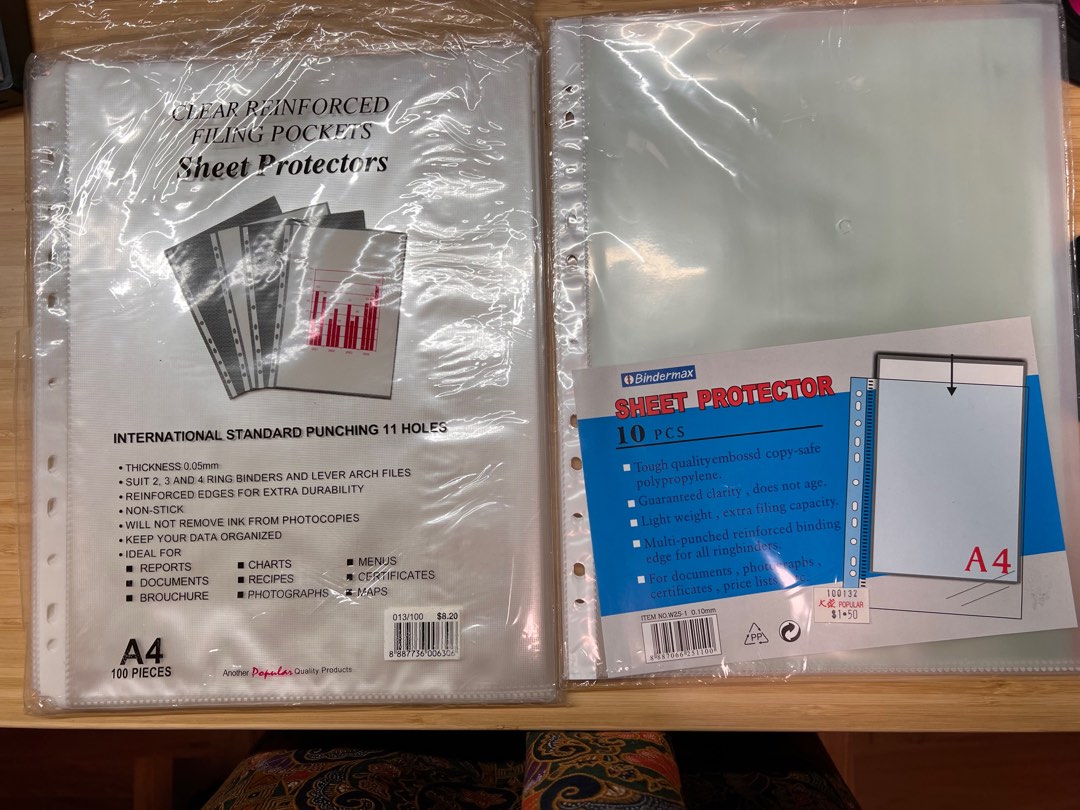 Folder: sheet protector A4, Hobbies & Toys, Stationery & Craft ...