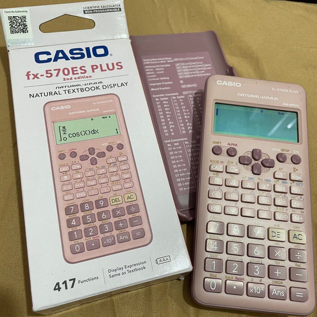 CASIO FX-570ES PLUS PINK CALCULATOR, Mobile Phones & Gadgets, Other ...