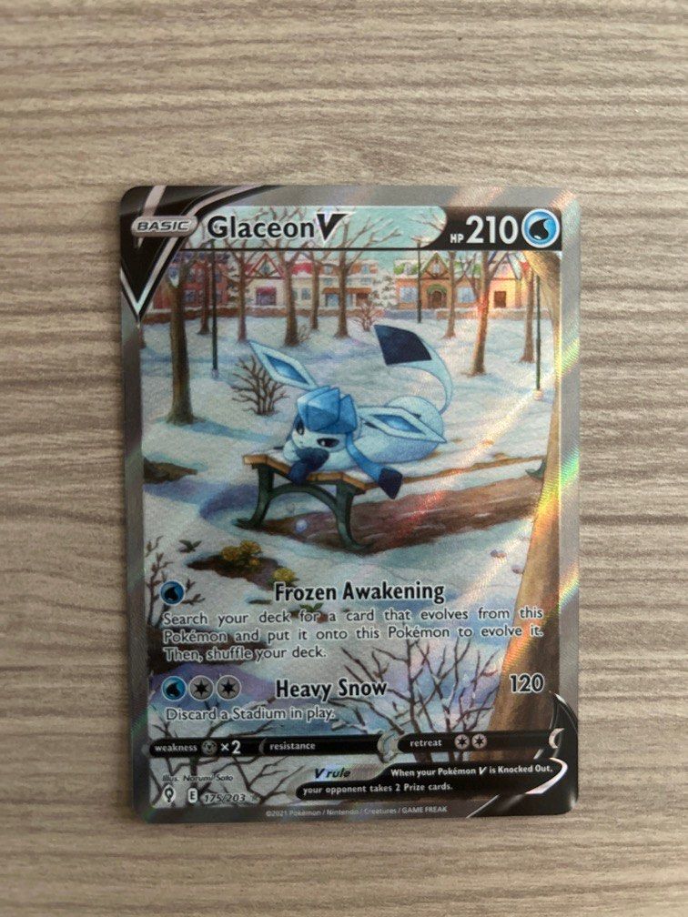 Glaceon V AA Evolving Skies, Hobbies & Toys, Toys & Games on Carousell
