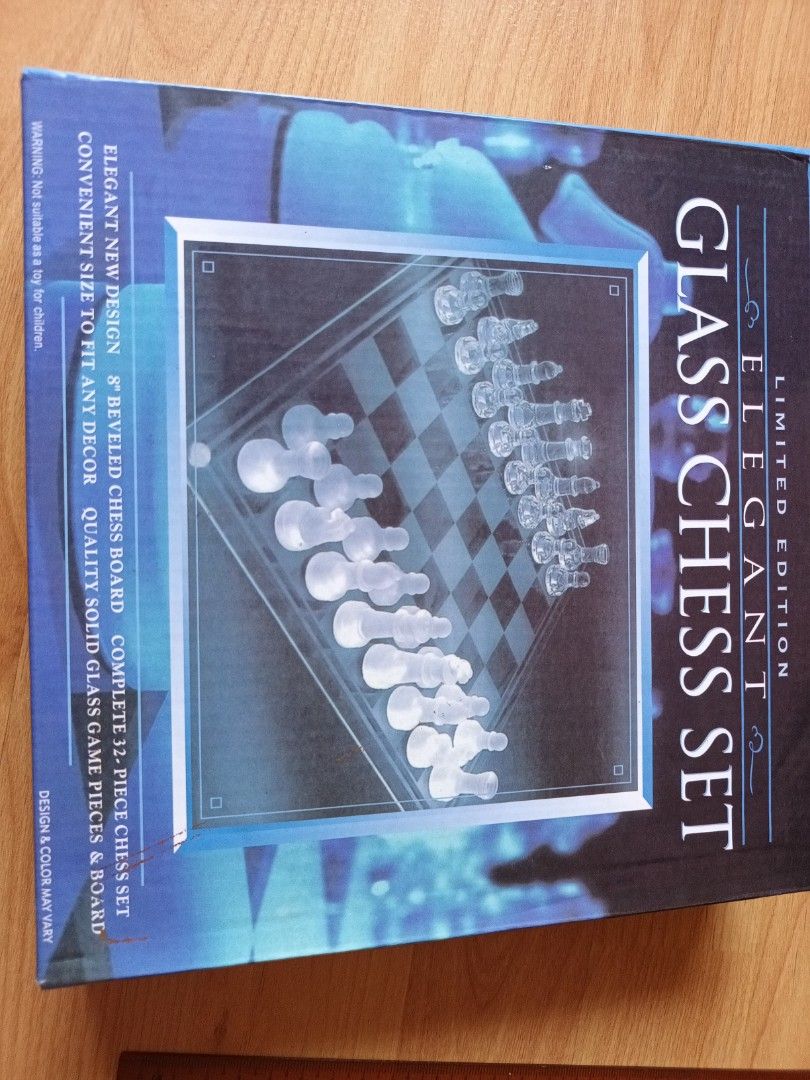 Glass Chess Set, Hobbies & Toys, Toys & Games on Carousell