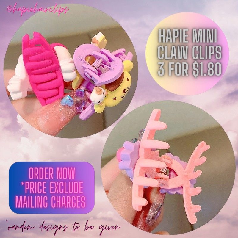 Hapie Mini Claw Clips, Babies & Kids, Babies & Kids Fashion on Carousell