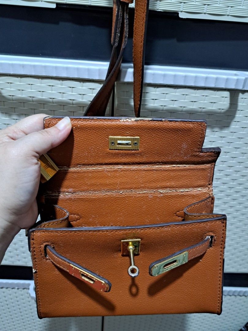 Hermes Kelly Mini Brown Sling Bag Premium, Fesyen Wanita, Tas & Dompet ...