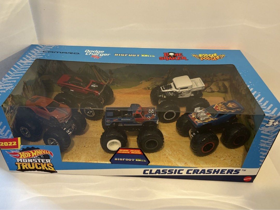 Hot Wheels Monster Trucks Classic Crashers set boxset - hotwheels ...