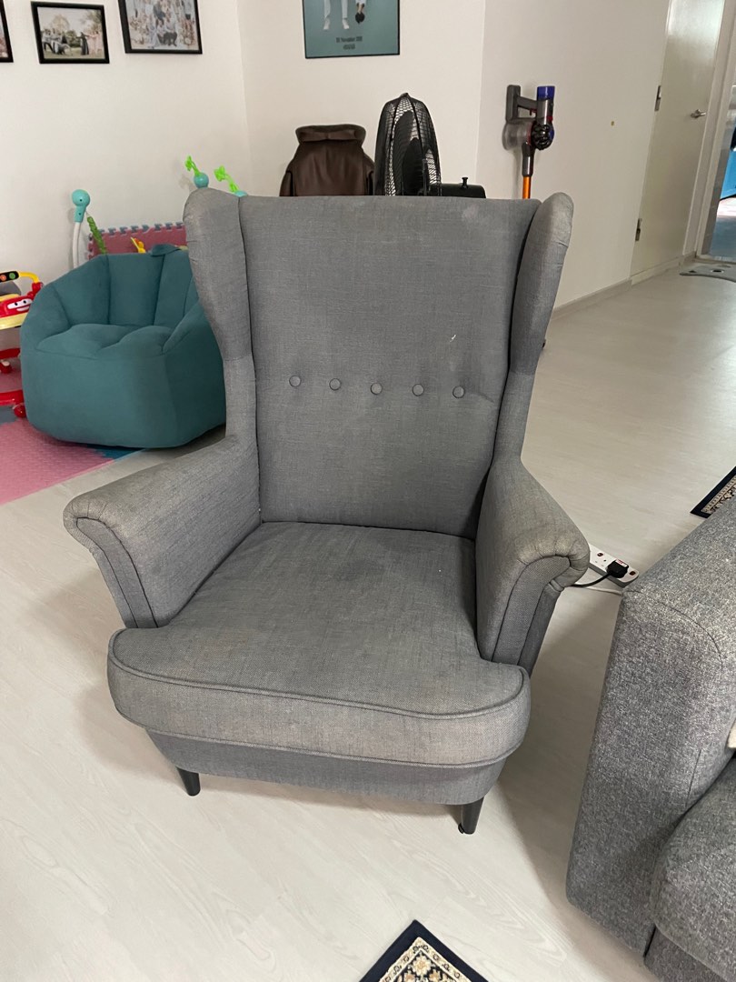 Ikea grey single sofa, Furniture & Home Living, Furniture, Sofas on ...