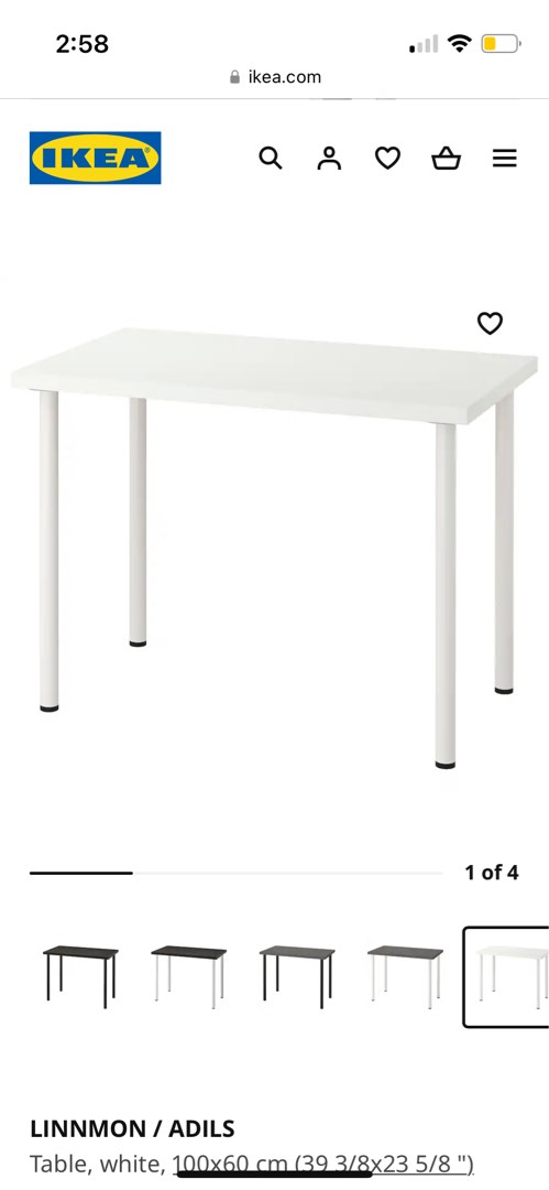 Ikea Linnmon and Adils Table, Furniture & Home Living, Furniture ...