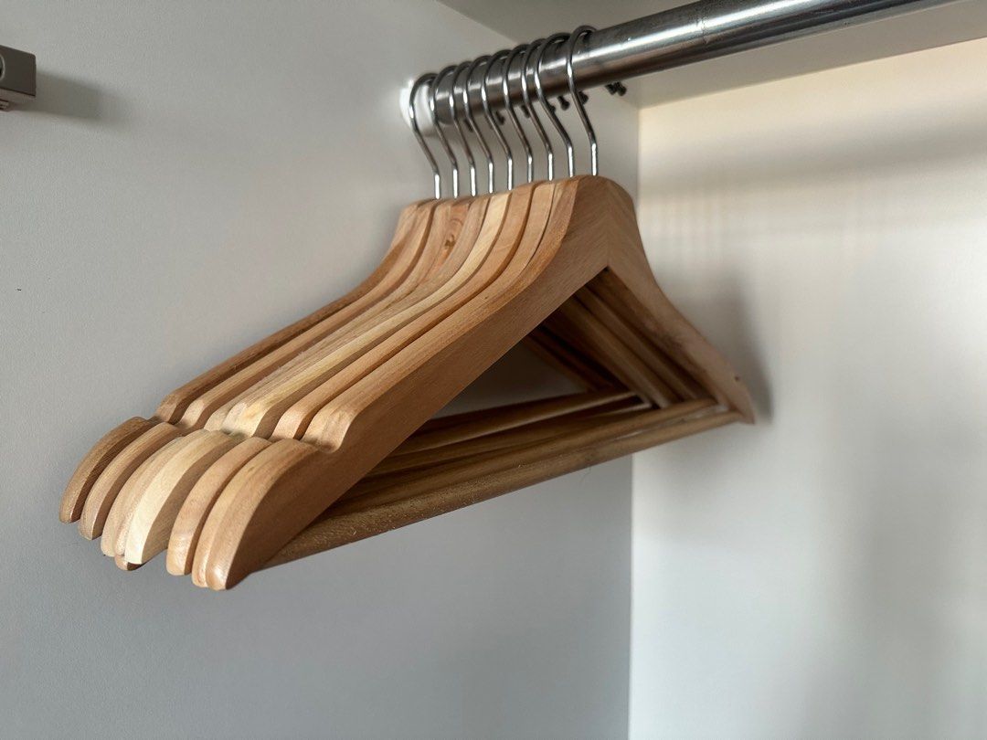 IKEA wooden hangers (31 Nos), Furniture & Home Living, Home Improvement ...