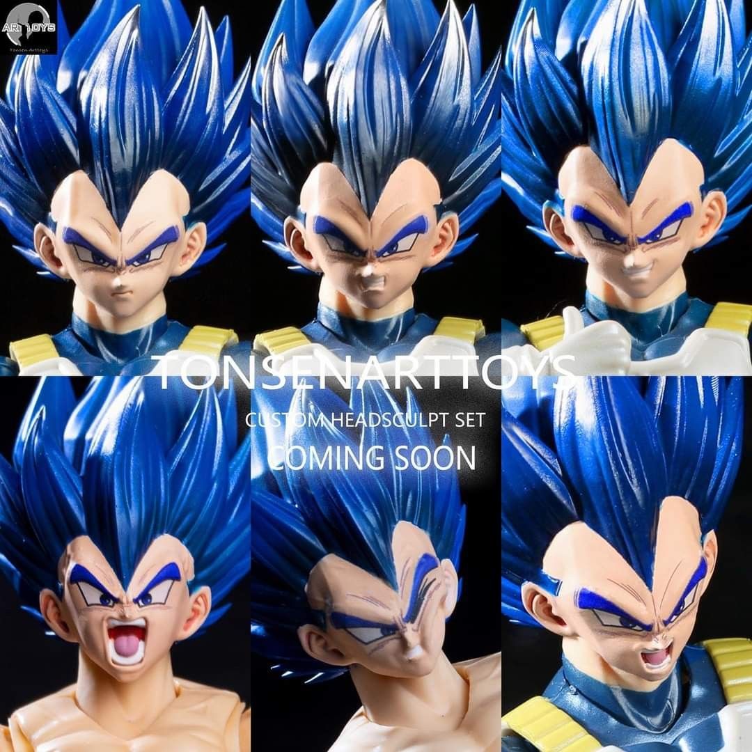*in stock* Tonsen Arttoys Custom Head parts for SHF Dragonball Vegeta ...