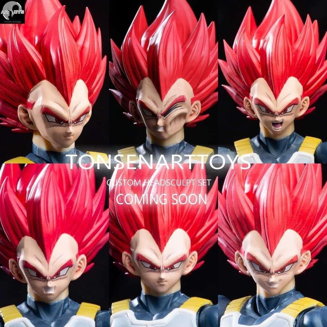 *in stock* Tonsen Arttoys Custom Head parts for SHF Dragonball Vegeta ...