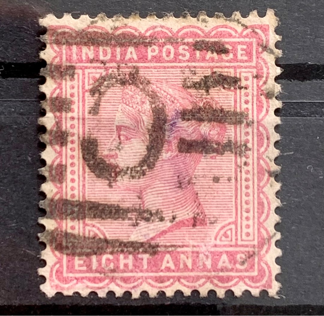 India Queen Victoria 8Anna Red with star watermark, Hobbies & Toys ...
