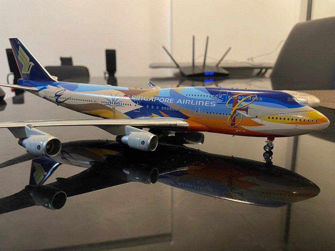 Inflight 1/200 rare Singapore Airlines Tropical special livery 747-400 ...