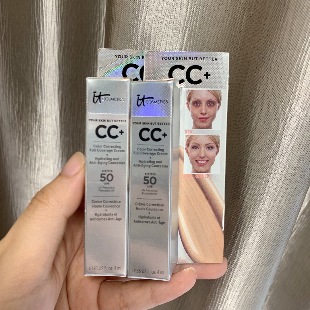 It Cosmetics CC+ Color Correcting Full Coverage Cream 4ml, Beauty ...