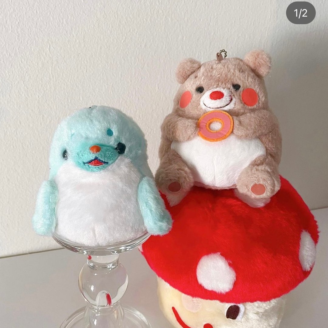 Japan Amuse Friends Blue Dolphin & Bear (Set of 2), Hobbies & Toys ...