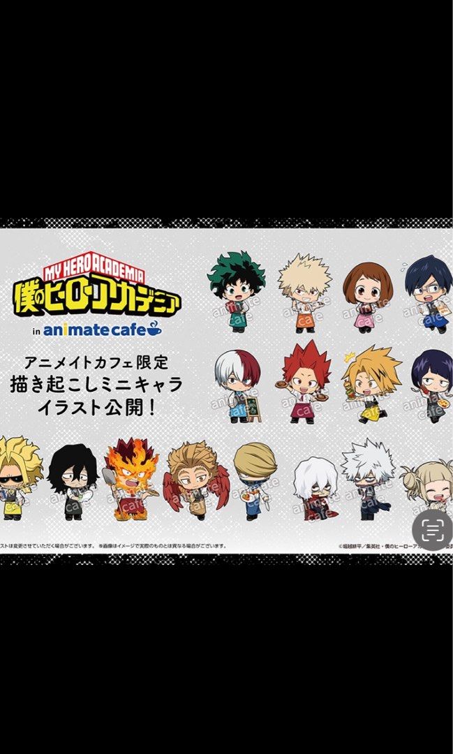 Japan anime cafes animate cafe given , my hero academia , collab demon ...