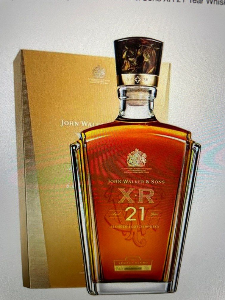 John Walker & Sons XR 21 Year Whisky 750 ml with Gift Box, Food & Drinks, Alcoholic Beverages on ...