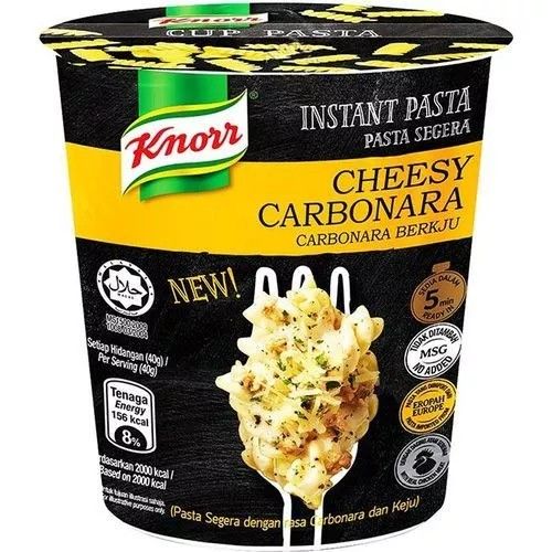 Knorr cup instant pasta Bolognese cheesy cream carbonara instant ...