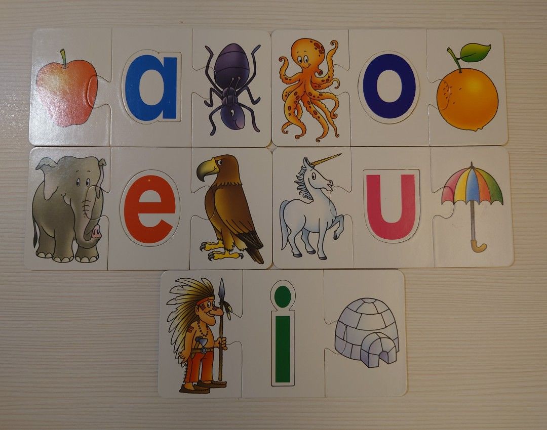 Know Your Vowels (Puzzles) - Frank, 興趣及遊戲, 玩具 & 遊戲類 - Carousell