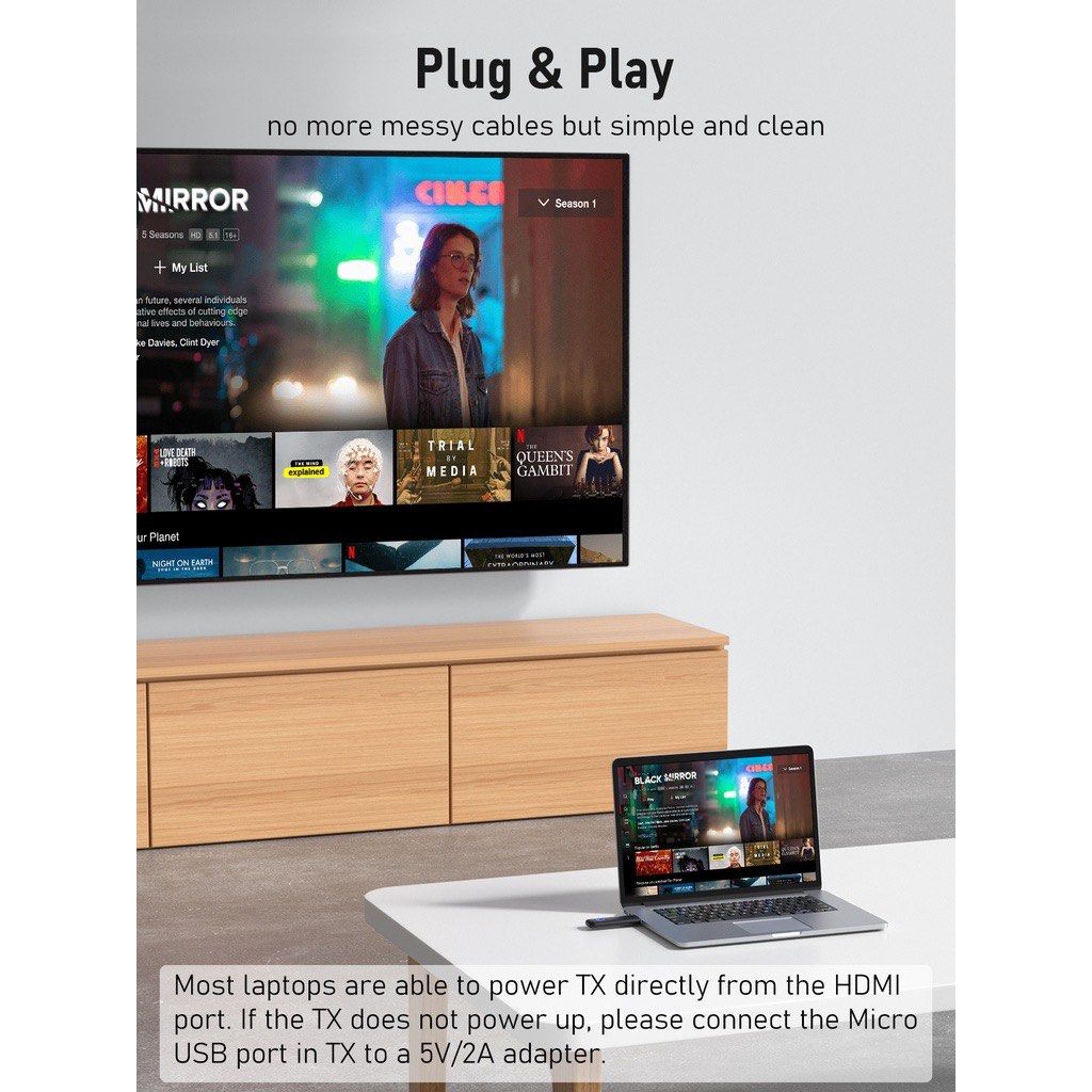 Lemorele HDMI Wireless Transmitter Receiver Transmission Extender ...