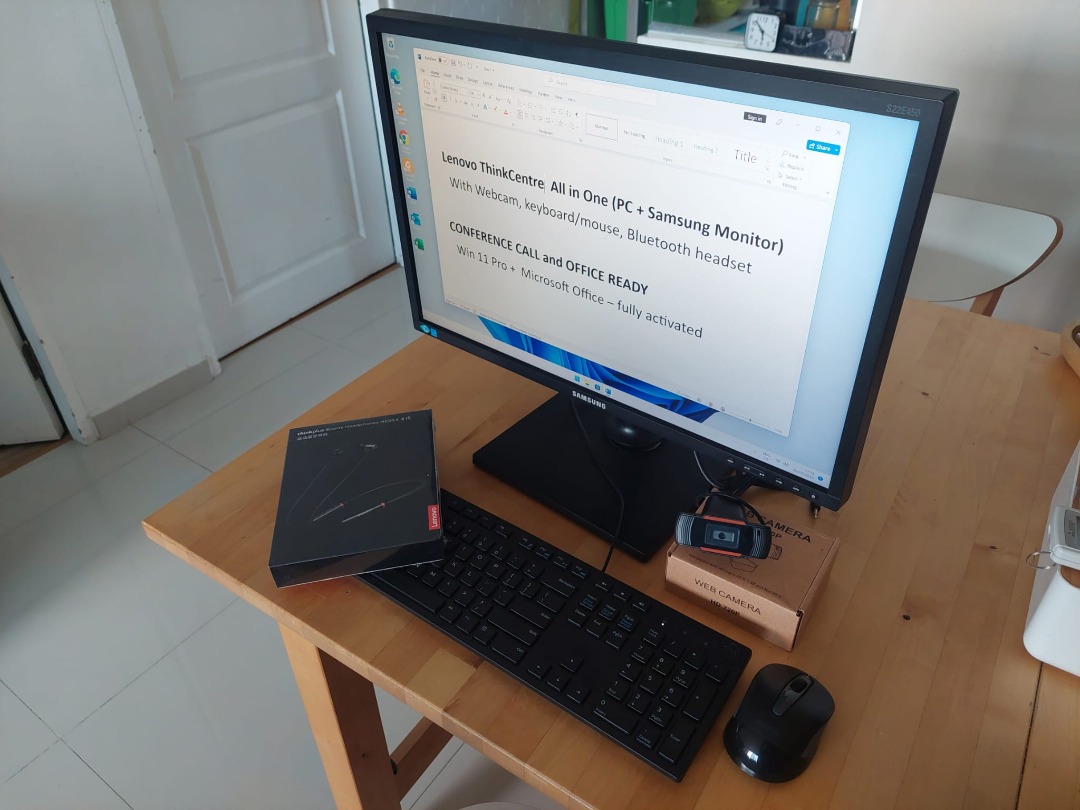 Lenovo ThinkCentre PC with Monitor All in one (complete set, ready to ...