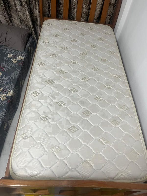 Lightly used single bed for sale, Furniture & Home Living, Furniture ...