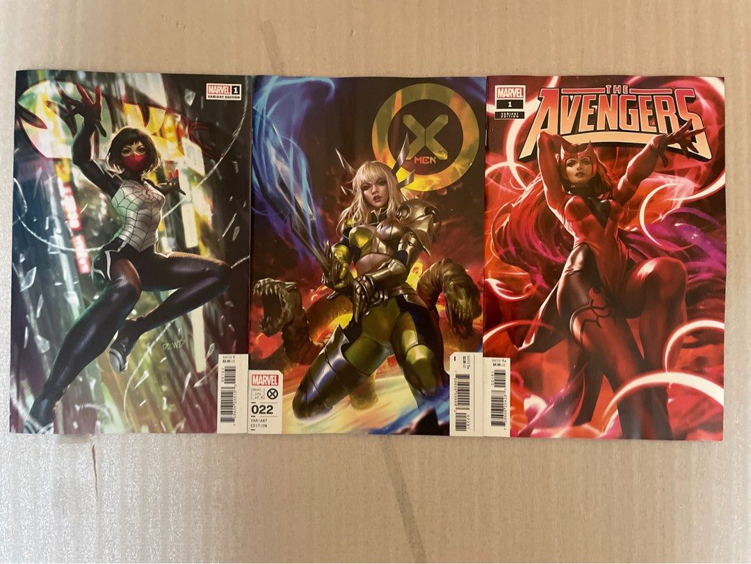 Marvel - Cover Artist Derrick Chew ; Silk #1 ; X-Men #22 ; The Avengers ...
